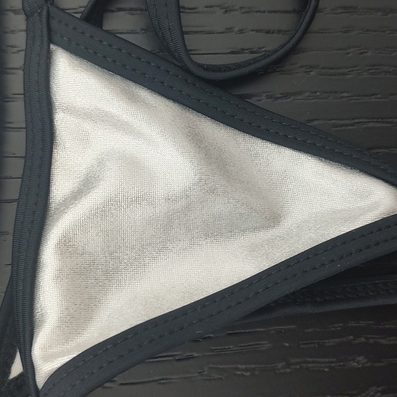 Sherrylo | Swim | 2 String Triangle Bikini Sets Silver Metallic And ...